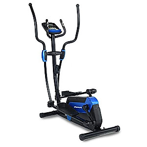 EXERPEUTIC 6000 QF Magnetic Elliptical with Bluetooth MyCloudFitness App, Black and Blue