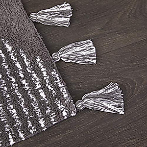 SKL Home by Saturday Knight Ltd. Geo Diamond Rug, Charcoal, 20x30