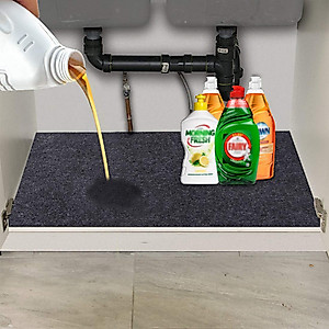 Under The Sink Mat,Kitchen Tray Drip,Cabinet,Absorbent Felt Layer Material,Backing Waterproof(36inches x 24inches)