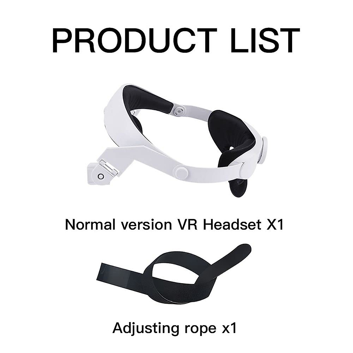Tutuba Head Strap for Oculus Quest 2, Adjustable Halo Strap Silicone Face Cover Set for Enhance Head Balance and Reduce Face Pressure