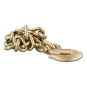 CURT 80304 35-Inch Trailer Safety Chain with 5/16-In Clevis Snap Hook, 18,800 lbs Break Strength