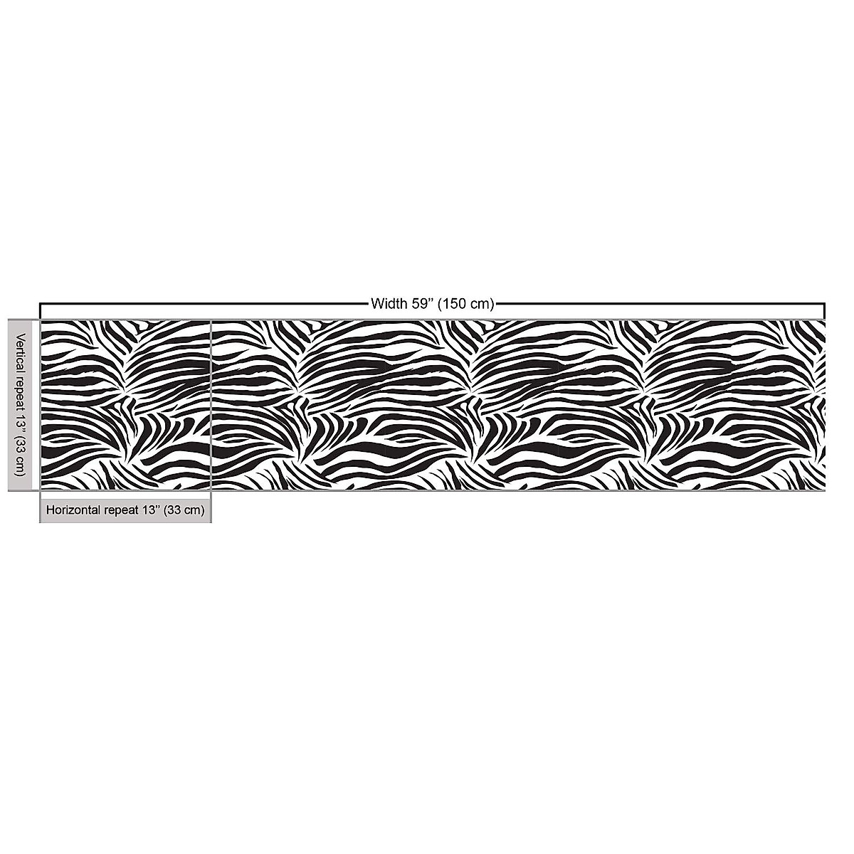 Ambesonne Zebra Print Fabric by The Yard, Striped Zebra Animal Print Nature Wildlife Inspired Simplistic Illustration, Decorative Fabric for Upholstery and Home Accents, 1 Yard, Black and White