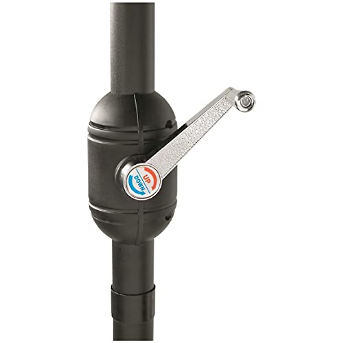 CASTLECREEK Two-Tone 9' Outdoor Patio Umbrella Push-Button Tilt Sun Shade for Deck, Yard, Backyard, Pool, Khaki/Black