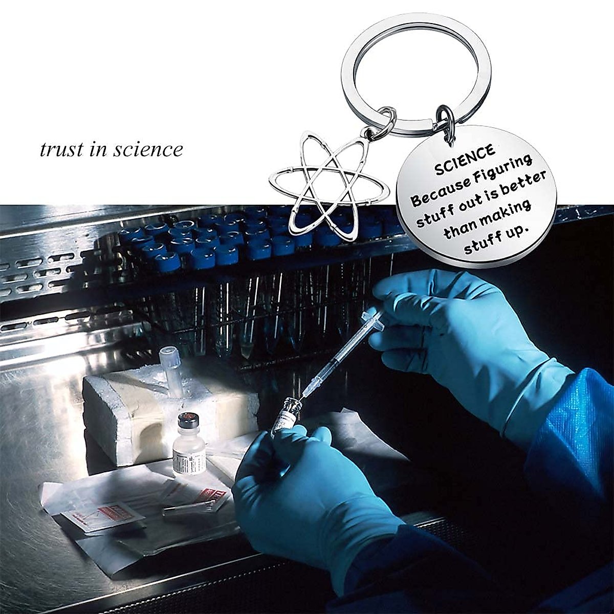KUIYAI Science Because Figuring Stuff Out Is Better Than Making Stuff Up (stuff up keychain)