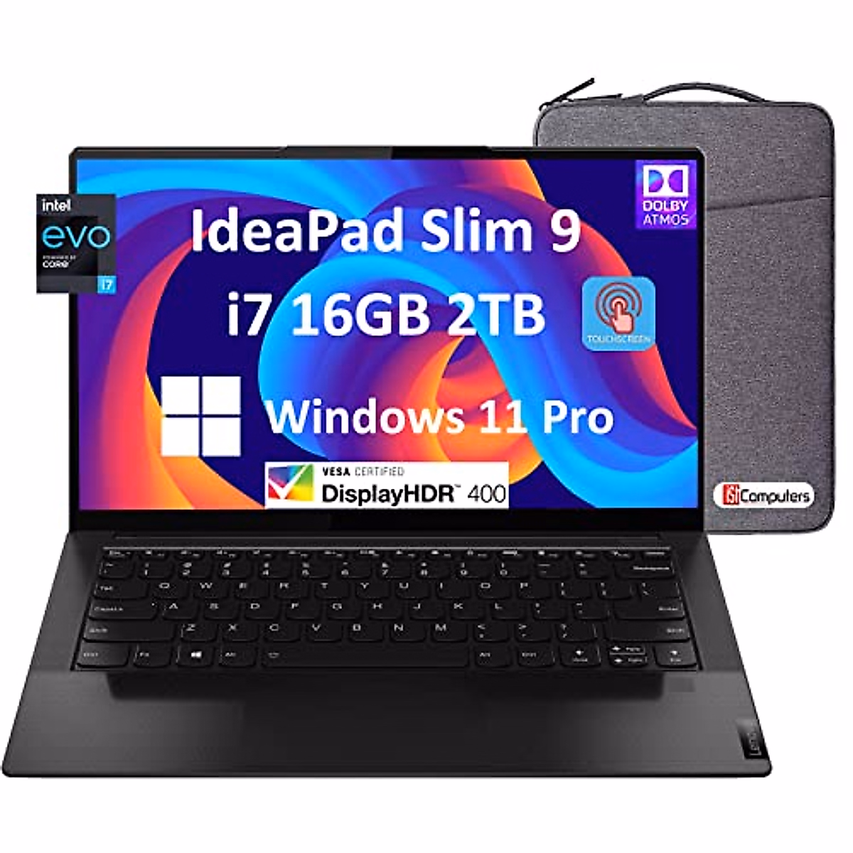 Lenovo IdeaPad Slim 9 9i Pro 14ITL5 14" 4K UHD Touchscreen (Intel 4-Core i7-1195G7, 16GB RAM, 2TB PCIe SSD) Business Laptop, Backlit, Fingerprint, 2 x Thunderbolt 4, IR-Webcam, Windows 11 Pro
