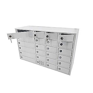FixtureDisplays® 24-Slot Cellphone USB Charging Station Lockers Assignment Mail Slot Box  24 W x 15 H x 9" D Big (8.2") and Small (4.4") Slots 15255