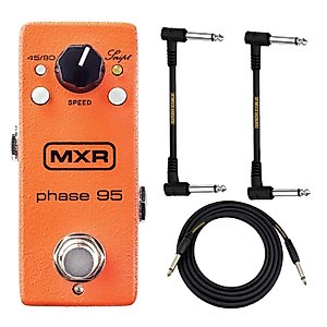 MXR M290 Mini Phase 95 Phaser Effects Pedal for Electric Guitar included 2 x Senor Path Cable and Instrument Cable
