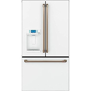 CAFE GE CYE22TP4MW2 Caf0233 22 Cu.Ft. Matte White Counter-Depth French Door Refrigerator