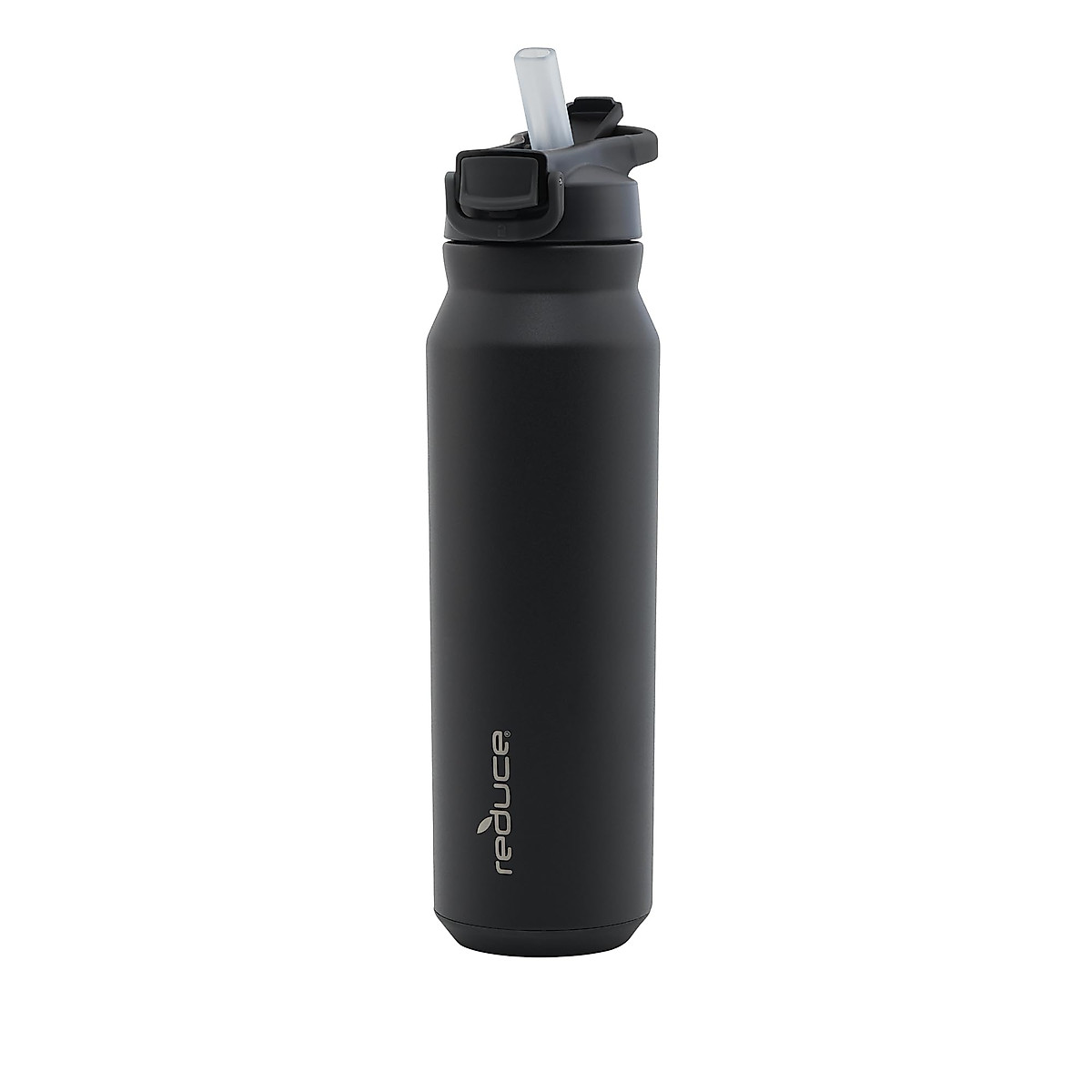 REDUCE 32 oz Hydrate Pro Stainless Steel Insulated Water Bottle - Flip Top Leak-Proof Lid, Dishwasher Safe, BPA-Free, Dual Wall Vacuum, Keeps Drinks Cold for 48 Hrs, Cup Holder Friendly - Black