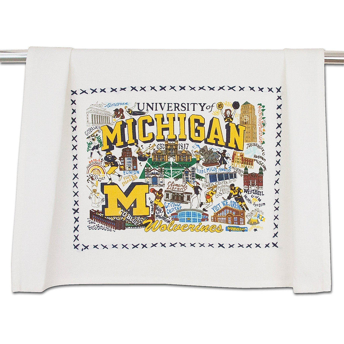 Catstudio University of Michigan Collegiate Dish & Hand Towel | Great for Kitchen, Bar, & Bathroom
