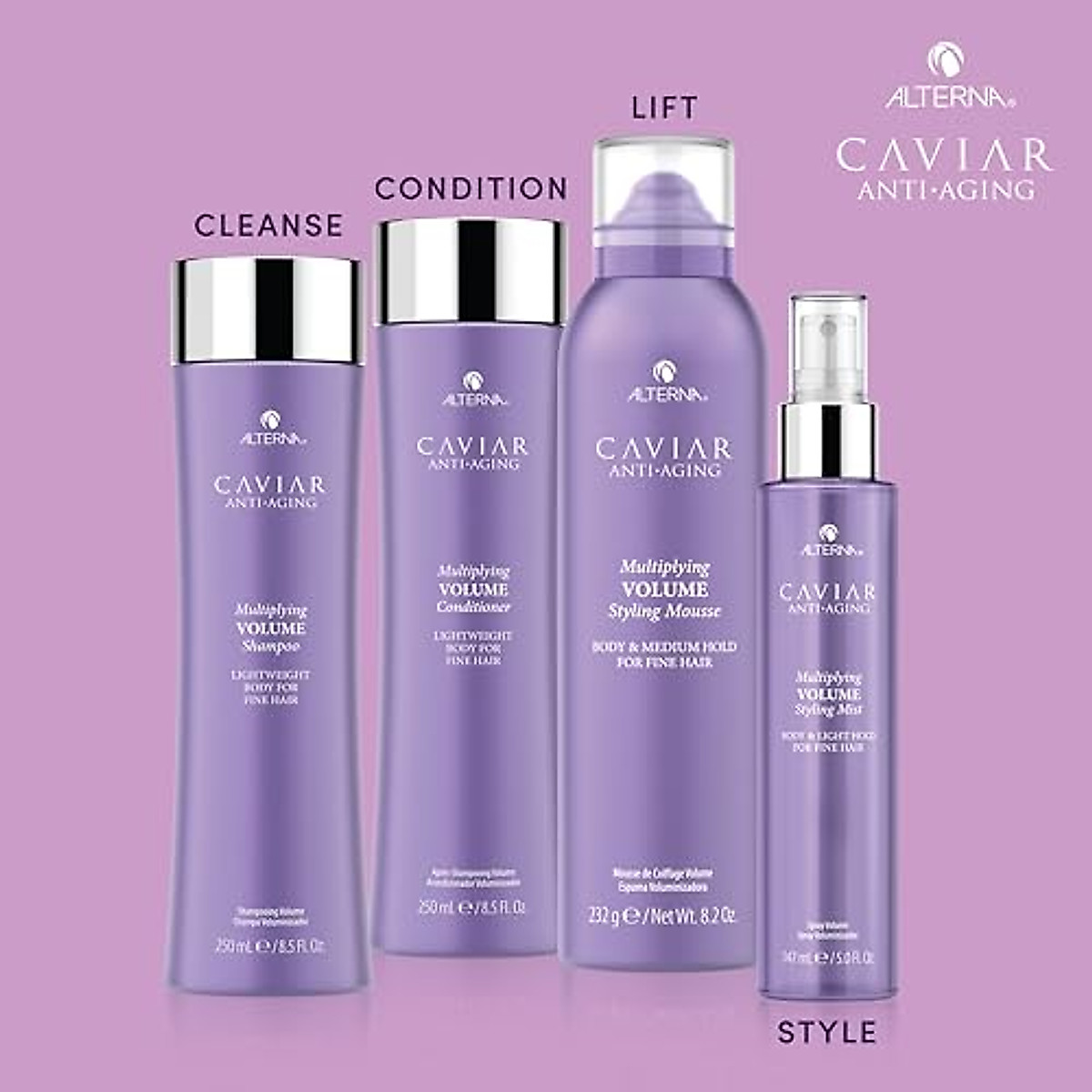 Alterna Caviar Anti-Aging Multiplying Volume Shampoo, 8.5 Fl Oz(Pack of 1)