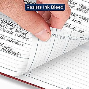 AT-A-GLANCE 2024 Weekly Planner, Quarter-Hourly Appointment Book, 8-1/4" x 11", Large, Red (709401324)