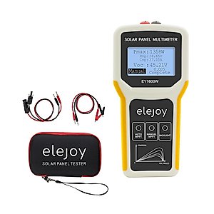 Upgrade 1600W Solar Panel Tester MPPT Photovoltaic Panel Multimeter Upgraded EY-1600W with Ultra Clear LCD Display, Smart MPPT Tools for Testing Solar PV Panel Data and Troubleshooting (EY-1600W)…