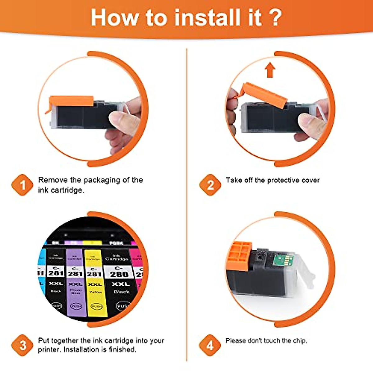 TESEN Compatible Ink Cartridge Replacement for Canon 280XXL PGI-280XXL PGI 280 XXL Black Ink Cartridge Use with PIXMA TR7520 TR8520 TS6120 TS6220 TS8120 TS8220 TS9120 TS9520 TS9521C Printer, 3 Pack