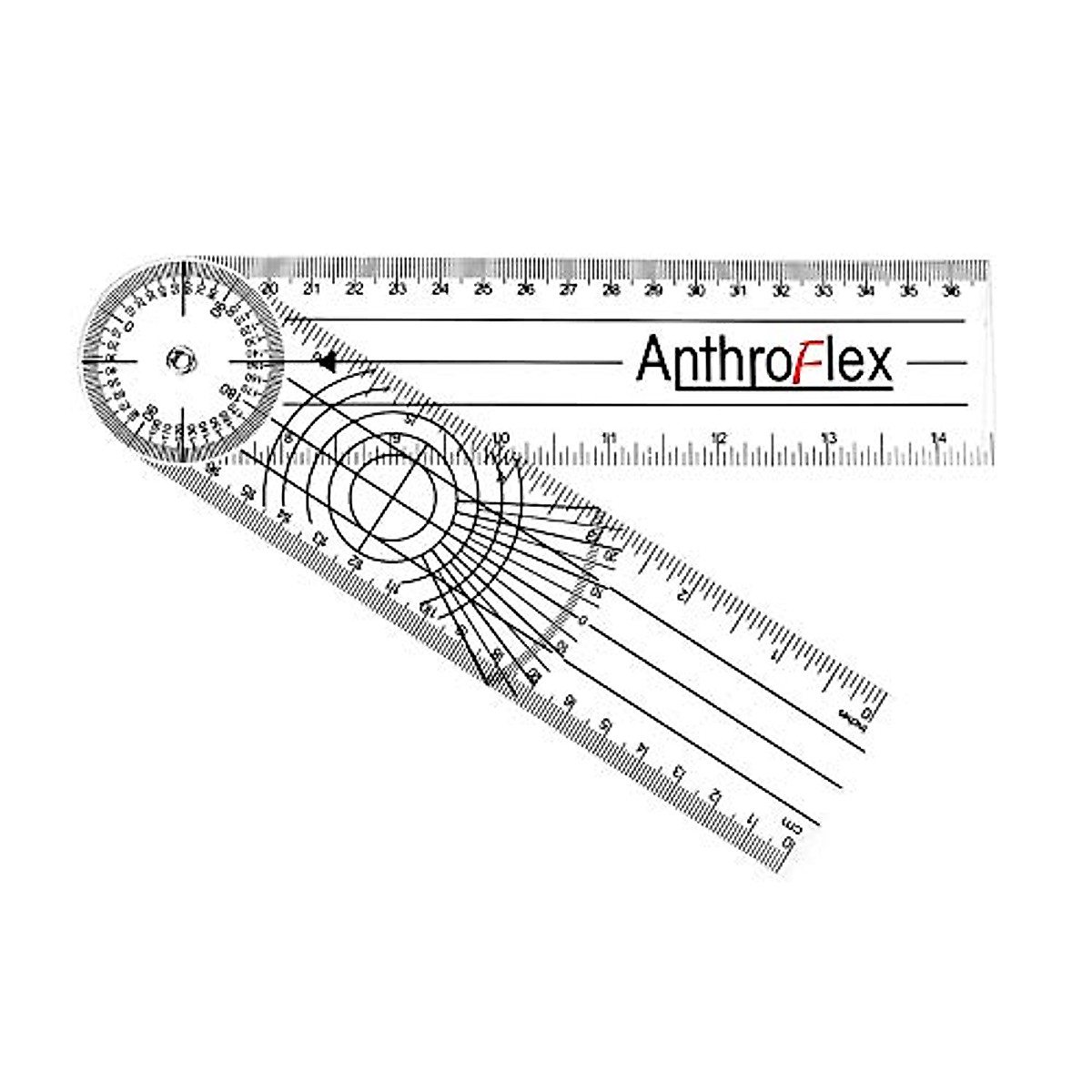 AnthroFlex 8 Piece Goniometer Set with 6 Goniometers, Tape Measure, Transport Bag