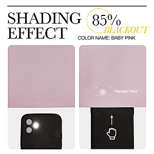 NICETOWN Room Darkening Curtains for Girls Room - Nursery Essential Thermal Insulated Solid Rod Pocket Top Drapes (Lavender Pink=Baby Pink, 1 Pair, 42 x 63 Inch)