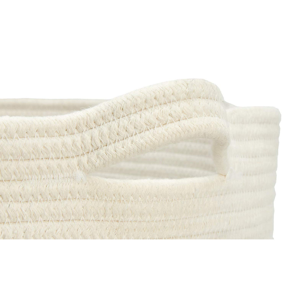 XXXL Cotton Rope Baskets 22 x 14 inches, Jumbo Woven Laundry Blanket Basket with Handles, Large Storage Baskets for Blanket Towels Pillow Clothes, Round Baby Dogs Toy Bins in Living Room Bedroom