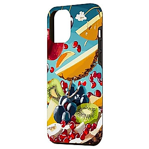 iPhone 14 Pro Max apples, grapes, mango, kiwi fruit, peaches, red cherries Case