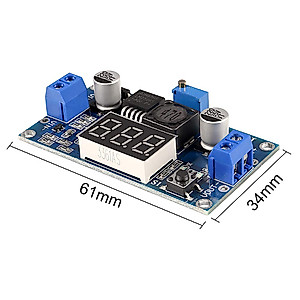 ALMOCN 2PCS LM2596S Buck Converter Step-Down Power Module DC to DC 4.0-40V to 1.25-37V Voltage Regulator with LED Voltmeter Digital Display