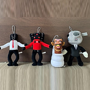 SKibidi Toilet Plush Toy,Cameraman Plush Toys,Titan Speakerman Stuffed Toy, Plushies Birthday Gift for Kids and Collectors (1 pcs-TV Man-A)