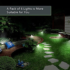 BriSunshine Solar Spot Lights Outdoor,IP65 Landscape Spotlights Waterproof Solar Powered for Yard Garden,2 in 1,Auto ON/Off (6 Pack/64 LED/3 Modes)
