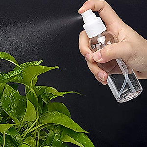 Fine Mist Spray Bottle 3.4oz/100ml Clear Travel Bottles Leak Proof for Makeup Cosmetic Containers (CLEAR)