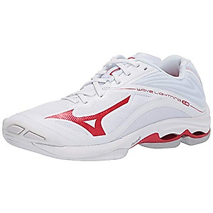 Mizuno Wave Lightning Z6 Womens Volleyball Shoe, White-red, 13