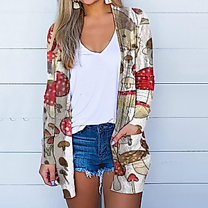 Women's 2023 Fall Fashion Cardigan Sweater Lightweight Open Front Casual Long Cardigans Outfits with Pockets Fall Tops