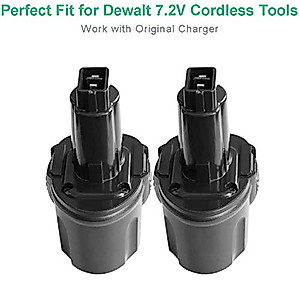 CEENR 2Pack 7.2V 4000mAh Battery Replacement for Dewalt 7.2Volt Battery DE9057 DW9057 DE9085 DW920 DW920K DW920K-2 DW920K2 DW925K DW925K-2 DW925K2 DW968K