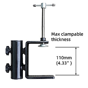 AMMSUN Heavy Duty Upgraded Patio Umbrella Clamp Clip Steel Umbrella Stand Holder Mount Attaches to Railsor Fence Post Railing Bleachers Benches Tailgates Outdoor