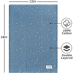 Burp Cloths for Baby Boys - 6 Pack Baby Burp Cloths -100% Cotton Double Layers of Extra Absorbent Burping Cloths Set - Spit Up Burp Rags