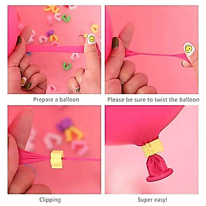 Balloon Clips 100PCS Balloon Tying Tool Balloon Clips Ties for Sealing Balloon Time Accessories Party Decorations-Knotting Faster and Save Time