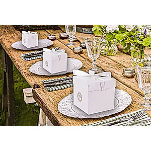 Elephant-package 12Pack Small Gift Boxes with Lids, White Gift Boxes with Ribbon for Birthday, Present Packing, Party Favor, Candle Boxes, Treat Boxes, Wedding.