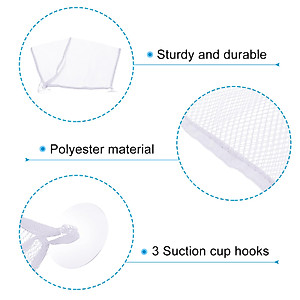 PATIKIL Stuffed Animal Net, Mesh Hammock Stuffed Animal Storage Corner Hanging Nets Holder for Bedroom, White