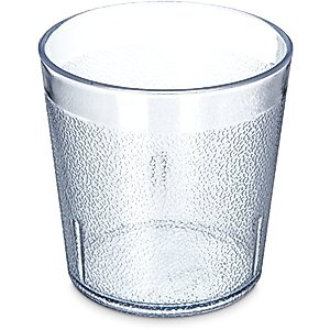 Carlisle FoodService Products 5529-8107 BPA Free Plastic Stackable Tumbler, 9 oz., Clear (Pack of 6)