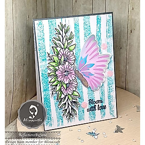 Alinacutle Layering Butterfly Stencil with Metal Die Cuts Dies Plastic Stencils Painting Stencils Template for Card Making DIY Painting on Wood Wall Furniture Decor