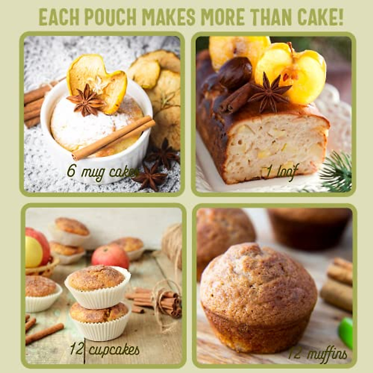 Sweet Logic Keto Baking Mix - Cinnamon Muffin - Gluten-Free - Dairy Free - Diabetic-Friendly - High Protein - Allulose - Stevia - Low Sugar - Low Carb - Quick 20-Minute Prep (1-2G Carbs Per Serving)