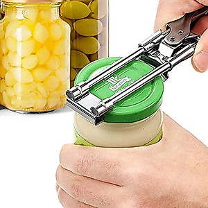 Master Opener Adjustable Jar & Bottle Opener, Manual Jar Bottle Opener Kitchen Accessories,Adjustable Multifunctional Stainless Steel Can Opener Jar Lid Gripper (2pcs)