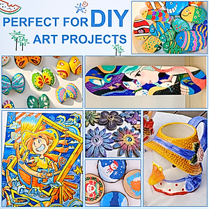 EscriWise 54 Colors Acrylic Paint Pens Paint Markers Set,Dual Tip Paint Markers With Fine Tip and Brush Tip,Premium Paint Pens for Stone,Canvas,Rock Painting,DIY Craft Art Supplies,Glass