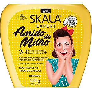SKALA - Linha Expert - Creme de Tratamento 2 em 1 Amido de Milho 1 Kg - (Expert Collection - Corn Starch 2 in 1 Treatment Cream Net 33.81 Oz)