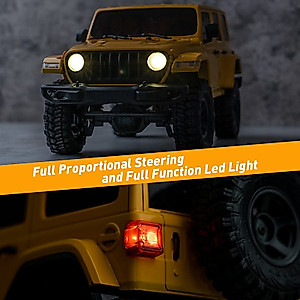 WOWRC 1/18 RC Crawler, Mini RC Rock Crawler for Adults, 2.4GHz 4WD RC Cars with Battery Charger (Arizona)