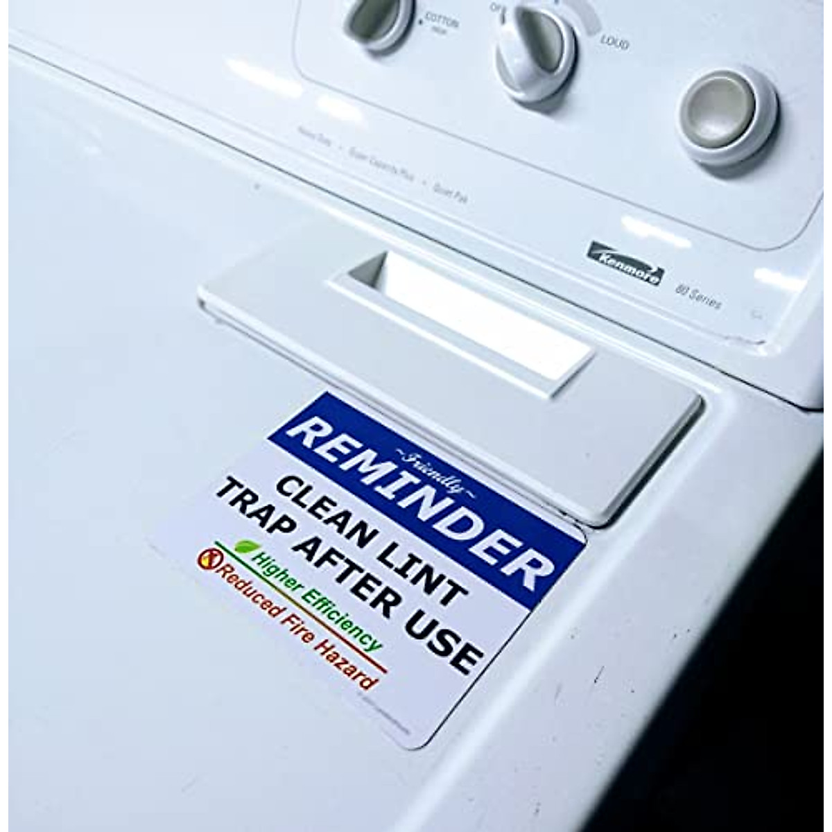 Dryer Magnet - Clean Lint Trap After Use Friendly Reminder Sign - 10 Pack