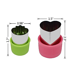 11Pcs Vegetable Cutter Shapes Set Mini Cookie & Fruit & Pie Stamps Mold Stainless Steel Mini Cookie Cutters Mini Food Cutters for Kids Baking and Food Supplement Tools Accessories Christmas Gift