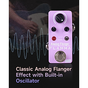 FLAMMA FC15 Analog Flanger Pedal Guitar Effects Pedal True Bypass Mini Portable Durable Metal Shell