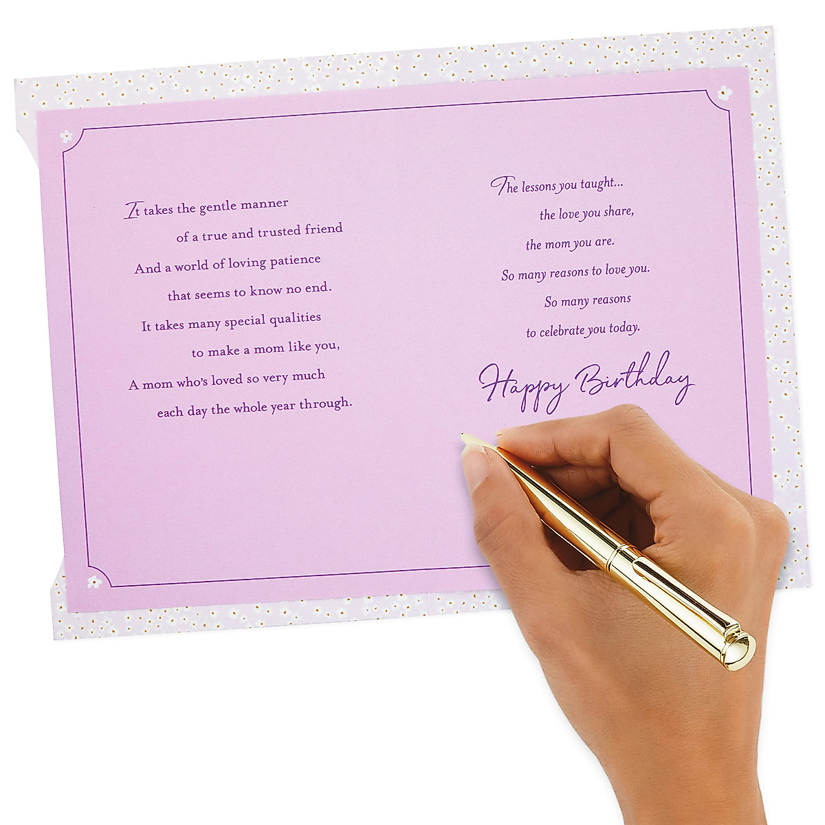 Hallmark Birthday Greeting Card for Mom (Purple Flower)