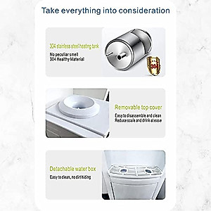 Comft Top Loading Water Cooler Water Dispenser - Cold & Cool Water, Child Safety Lock, 5 Gallon Water Dispenser for Home Office School Kitchen with Storage Cabinet, White (RR1)