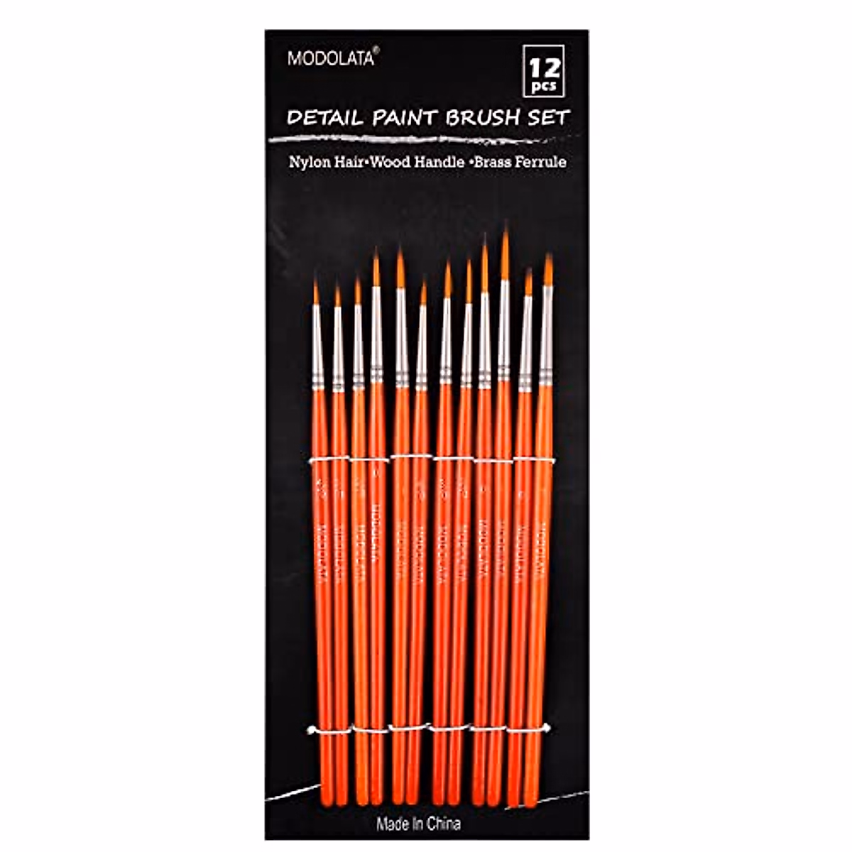 Fine Detail Brushes for Miniatures - 12 Pieces Model Paint Brushes for Acrylic, Watercolor - Airplane Kits, Ceramic, Plastic Model, Warhammer 40k