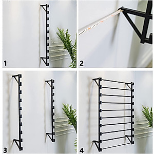 Craft Room Ribbon Holder Organizer Rack Ribbon Holder Organizer Rack, Wall Mount Scarf Storage Hanger with Removable Horizontal Bar and Bracket, Metal Vinyl Roll Shelf 10 Tier Easy to Install (Size :