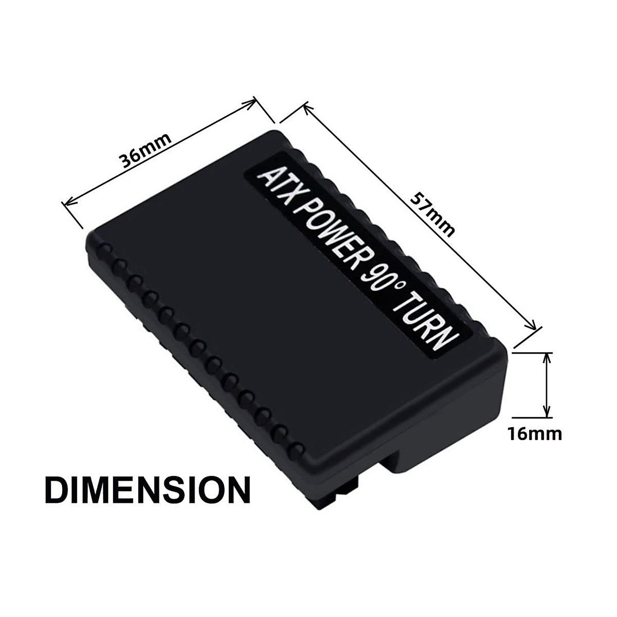 chenyang ATX 24Pin Male to Female 90 Degree Angled Mainboard PSU Power Supply Header Direction Gender Changer Connector Adapter Overmold Type