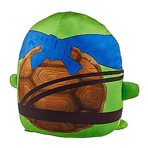 Mattel Teenage Mutant Ninja Turtles: Mutant Mayhem Plush Toys Cuutopia, 10 Inch Rounded Leonardo Kawaii-Style Plush, Blue Masked Leo Collectible